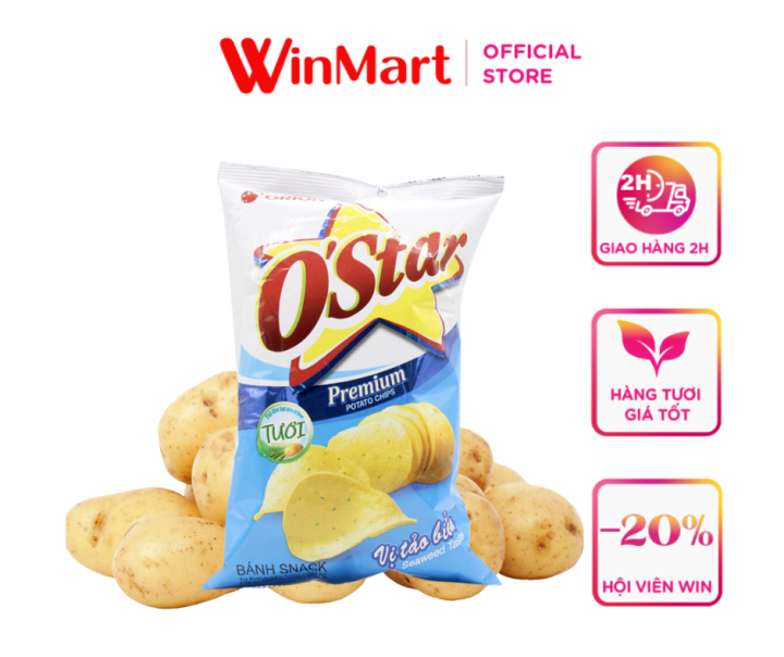 [Siêu thị WinMart] - Bánh snack Ostar khoai tây vị tảo biển gói 63g ...