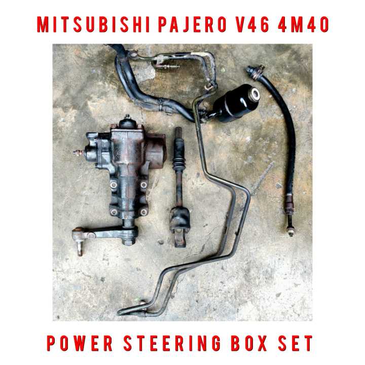 Mitsubishi Pajero V46 4M40 Power Steering Box Set With Steering Fluid ...