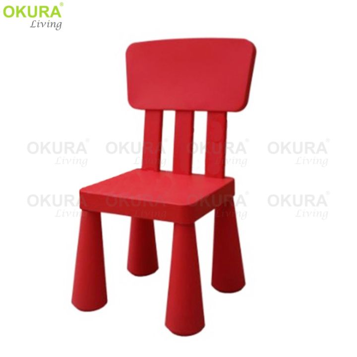 OKURA Junior Children Kid Study Drawing Chair Plastic Square Shape ...