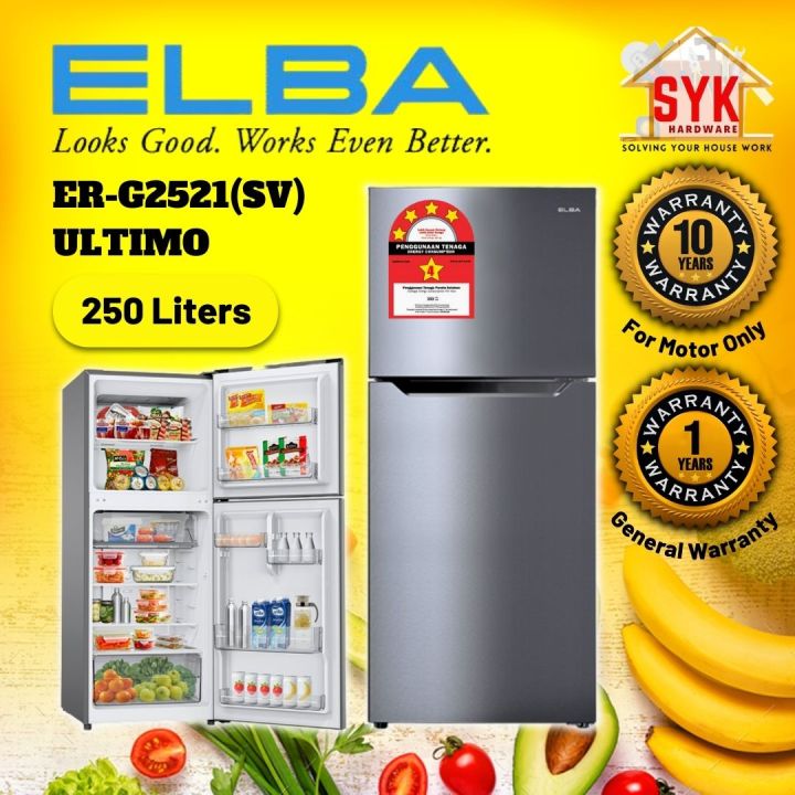 SYK ELBA Refrigerator ULTIMO ER-G2521/G3529 Refrigerator 2 Door 1 Door ...