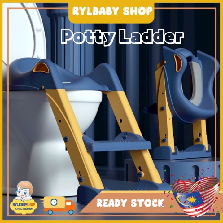 Toilet Bowl Potty Ladder [Blue/Pink] Training Seat Adjustable Ladder ...