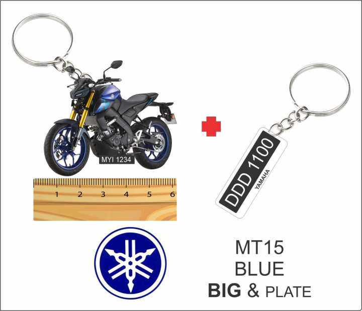 yamaha mt15 mt-15 blue keychain 2d | Lazada