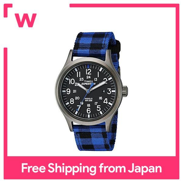 Timex Men's Expedition Scout 40 Watch Mens Standard Blue Buffalo Check ...
