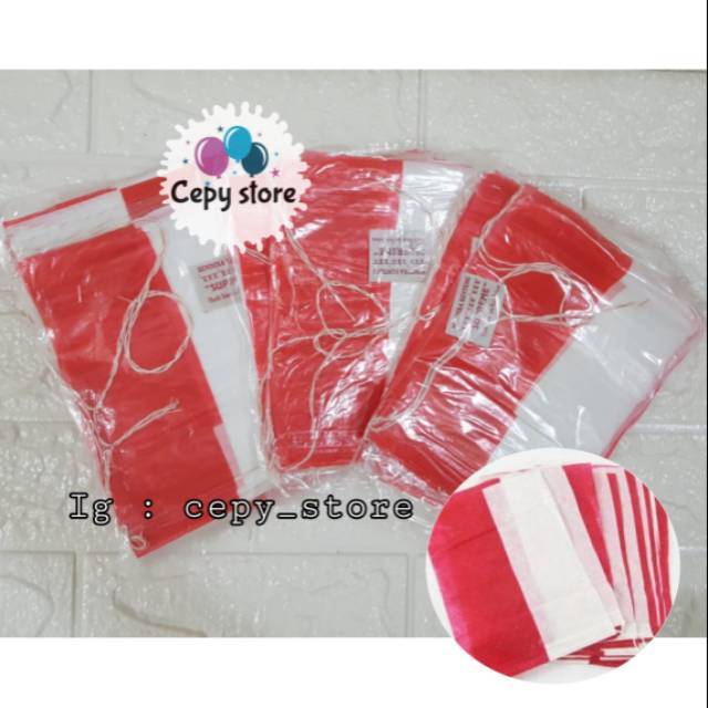 Banner / Bendera Plastik Merah Putih HUT RI + TALI / DIRGAHAYU RI ...