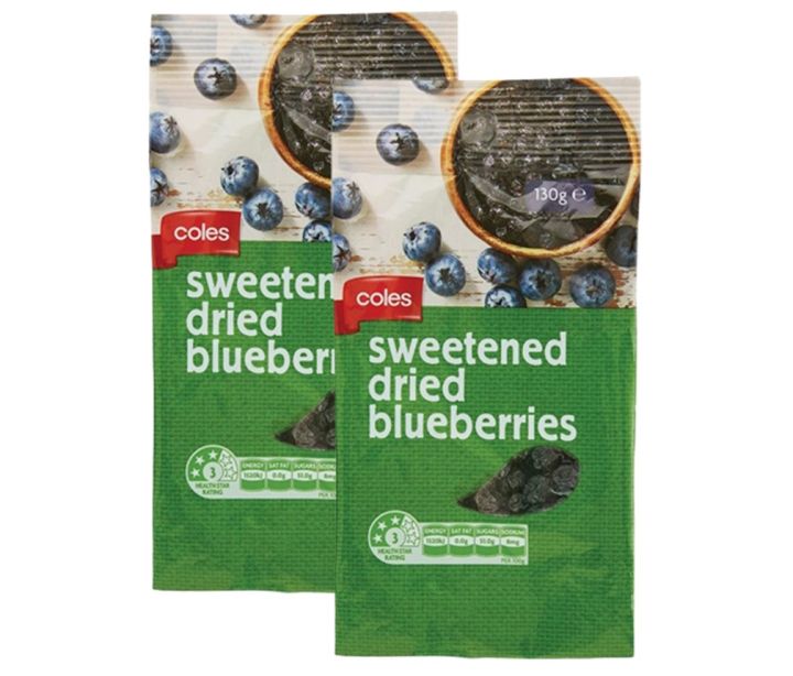 Coles Dired Blueberries (Australia Imported) โคลส์ บลูเบอร์รี่ อบแห้ง ...