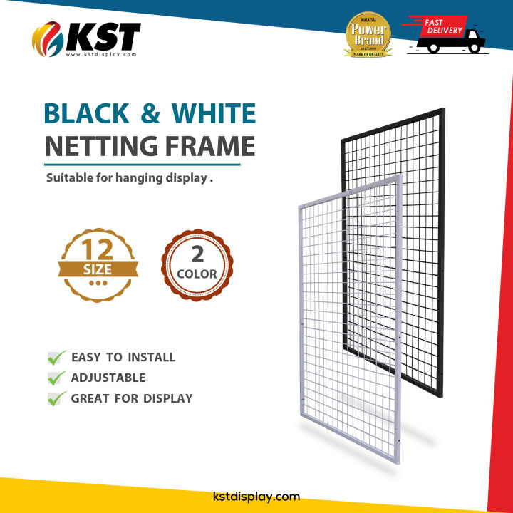 (HIGH QUALITY) NETTING FRAME DISPLAY RACK / MULTIFUNCTIONAL IRON GRID ...