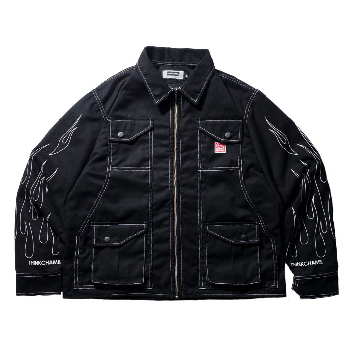 BUCCANEER WHITE FLAMES (PADDED READY) JACKET IN BASALT BLACK | Lazada PH