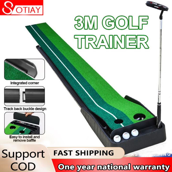 Indoor Golf Putter Trainer 3M Portable Golf Driver Golf Putting Mat ...