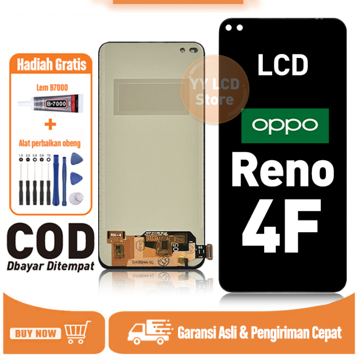 LCD OPPO Reno 4F Original COD TOUCHSCREEN Fullset Glass Digitizer Touch ...