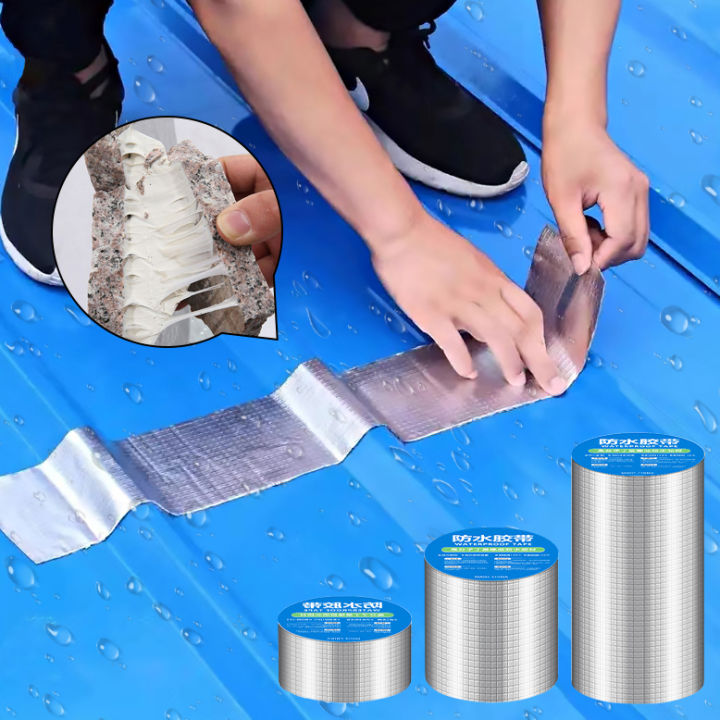 Aluminum Foil Butyl Waterproof Tape For roof leak Roof Sealant Wall Crack Pandikit Sa Bubong ...