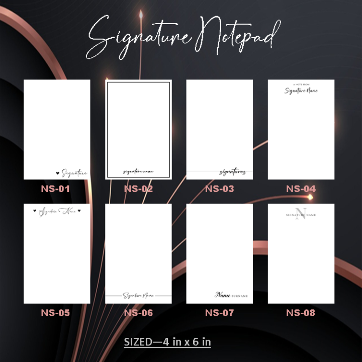 Signature Notepad - Personalized - Memopad - Notepad | Lazada PH
