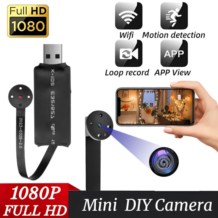 128GB 1080P HD Wireless DIY Small Camera WiFi Hidden Camera Wireless ...