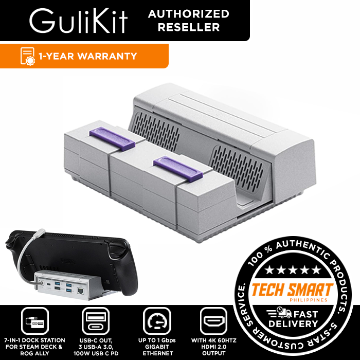 GuliKit Docking Station for Steam Deck&ROG Ally, 7 in1 Stream Dock with ...