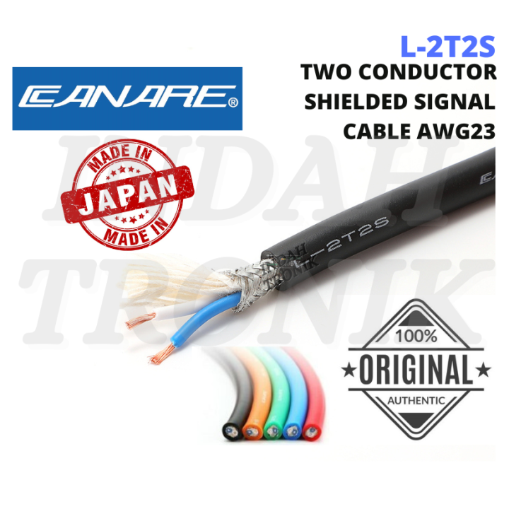 [1 meter] CANARE L-2T2S Two-Conductor Shielded Cables (Single) Braided ...
