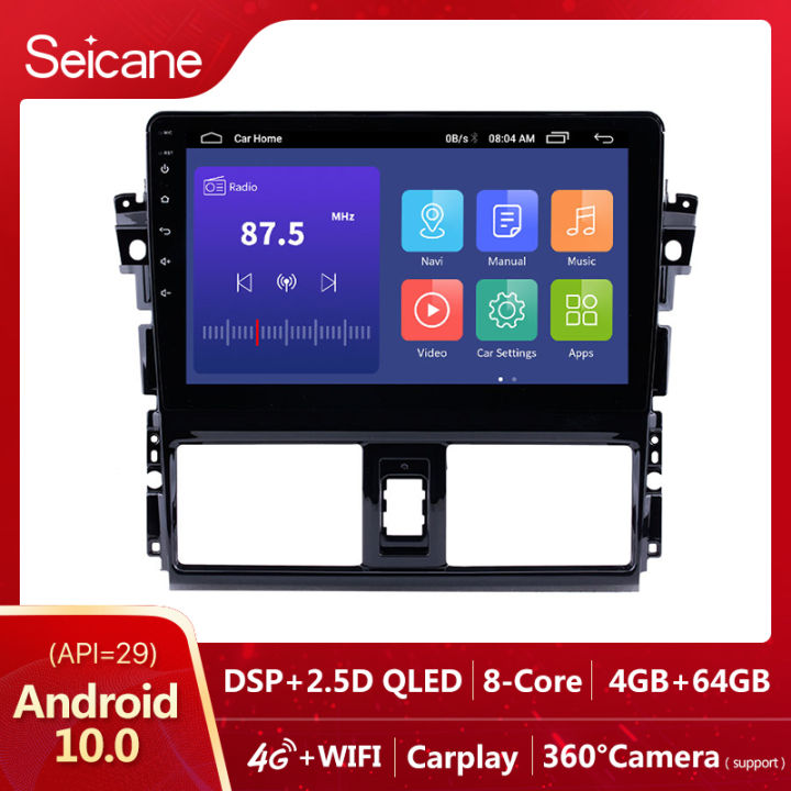 Seicane 10.1inch 2.5D QLED Touchscreen Android 10.0 Car Radio GPS for ...