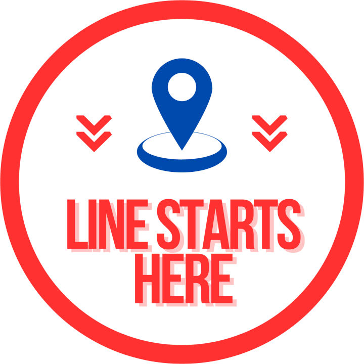 line starts here signage/ sticker, vinyl sticker | Lazada PH