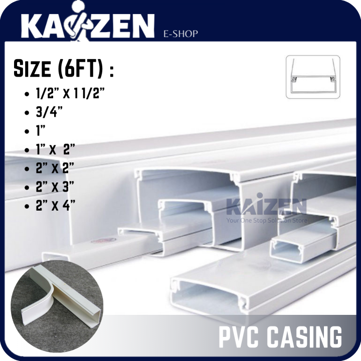 6FT PVC Wiring Casing / PVC TRUNKING / Electrical Casing/ Trunking Wire ...