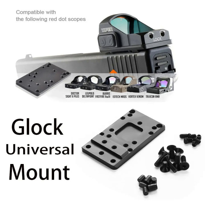 Tactical CNC Metal Universal Glock Mount Plate Base Mount For RMR SRO ...