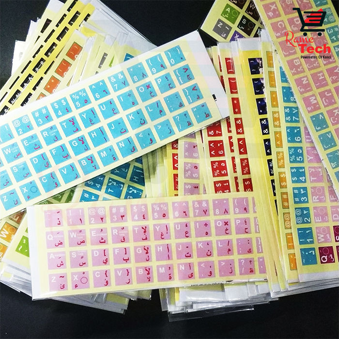 Sticker Keyboard Arabic For Laptop/PC/Notebook Bahan Vinyl Lengkap ...