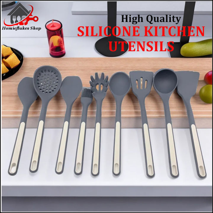 High Quality Non-stick Food Grade Silicone Cooking Utensils Set/PC ...