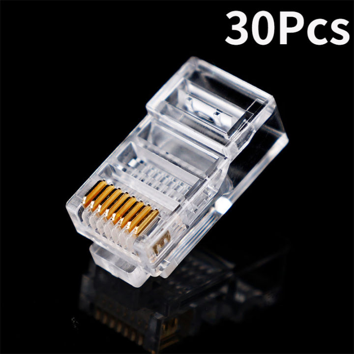 5/30Pcs RJ45 Network Connector Modular Plug Cat 7 8P8C Network Rj45 ...