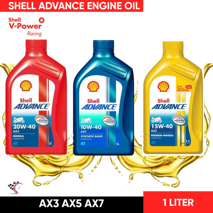 Shell Advance Premium Mineral Motorcycle Engine Oils 4T Ax3 Ax5 Ax7 ...