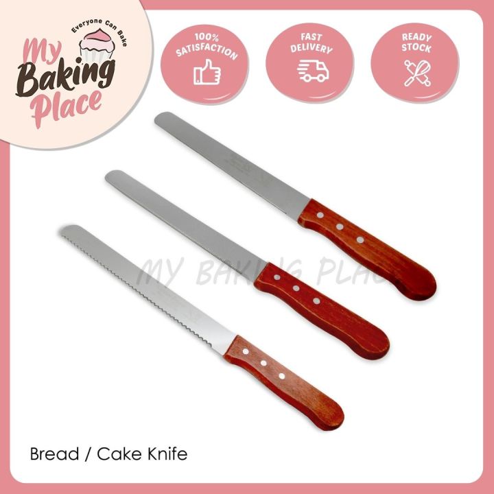 [My Baking Place] Bread Knife ( Stainless Steel, 15 inches), Cake Knife ...