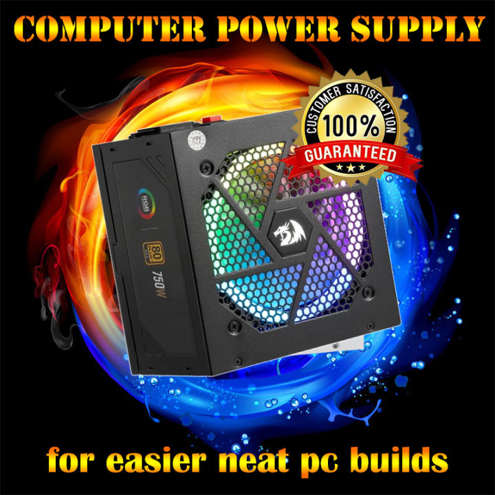 450W/550W/650W/750W 80Plus Brozen ATX Power Supply True Rated With RGB ...