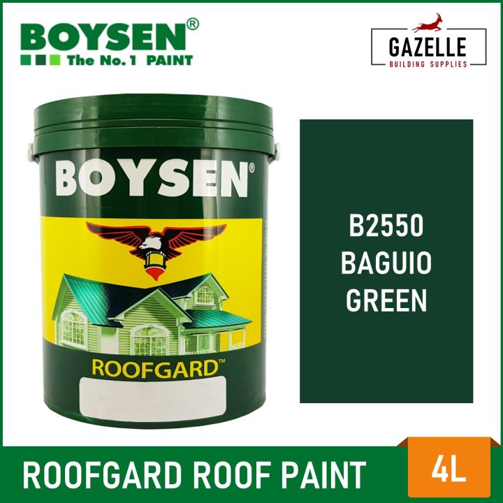 Boysen Roofgard Roof Paint - 4L / 16L 8 Colors (Baguio Green, Spanish ...