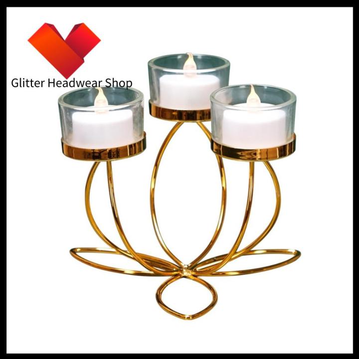 【Ready Stock+COD】 Iron Candlestick Holder Holder Decor Candlelight ...