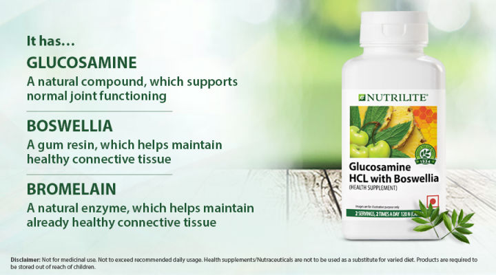 Amwy Nutrilite Glucosamine With Boswellia Suplemen Kesehatan 150 Kapsu ...