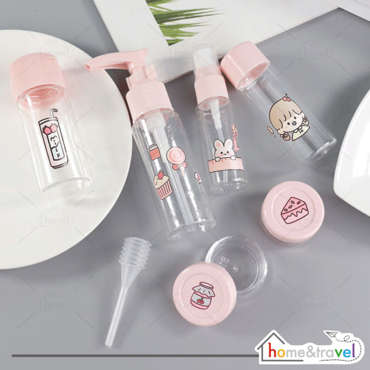 HOVELSHOP Botol Kosmetik Travel Set Sabun Cair Spray Pump Pink | Lazada ...