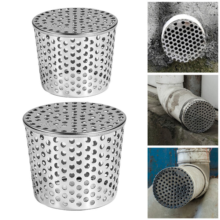 Primaw Stainless Steel Drain Strainer Residential Exhaust Pipe Screen ...
