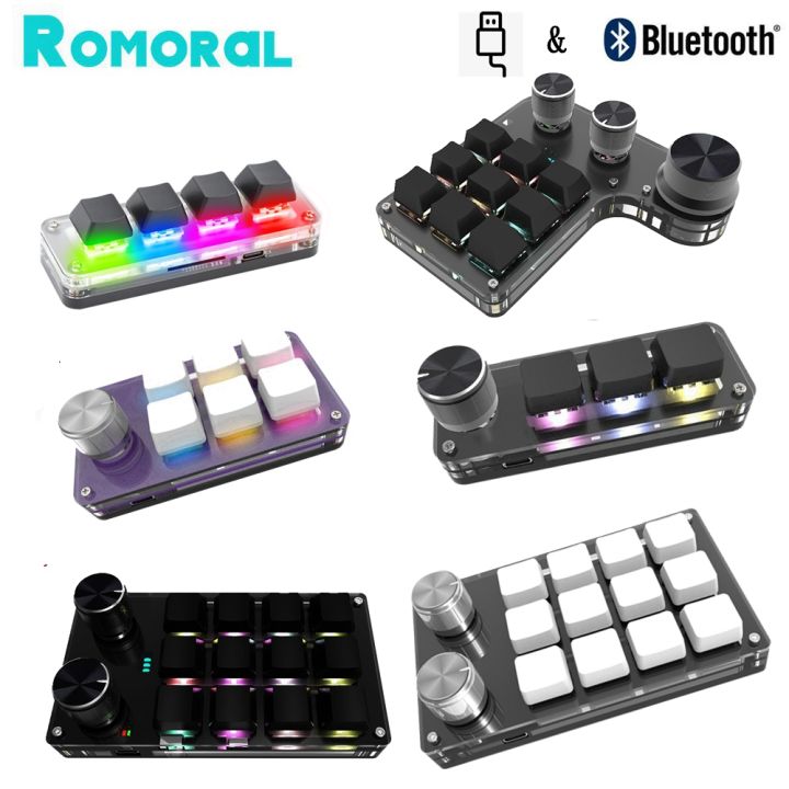 Programmable DIY Mechanical Keyboard Bluetooth/USB Wired RGB Custom ...