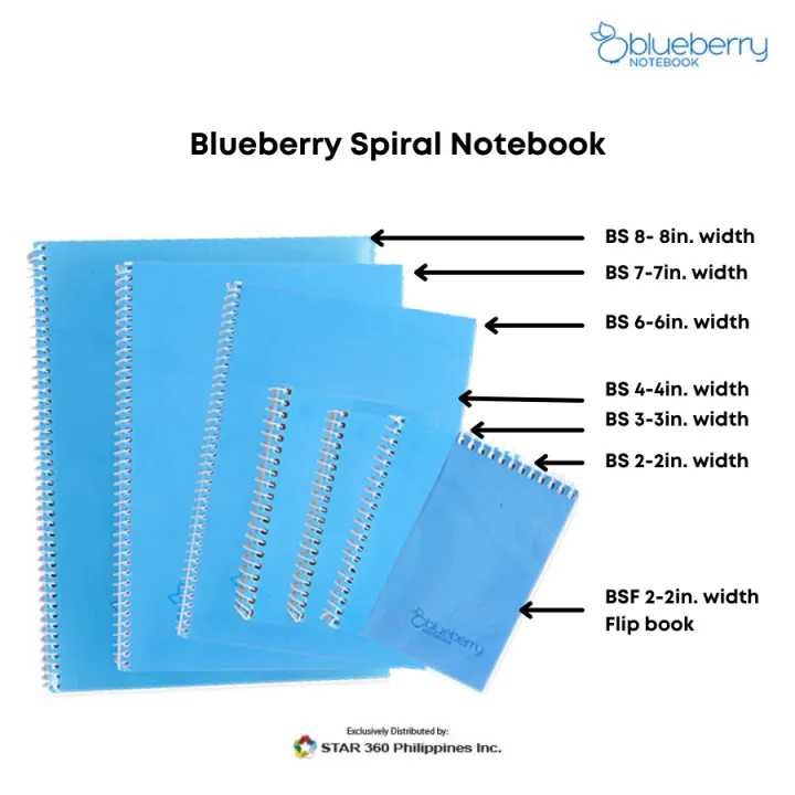 Blueberry Cutsize Spiral Notebooks | Lazada PH