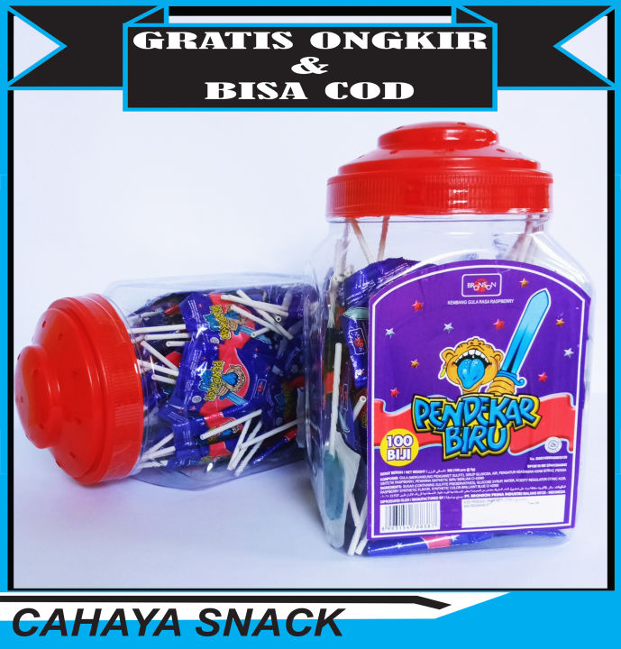 Permen Jadul / Permen Pendekar Biru Toples isi 100 Pcs | Lazada Indonesia