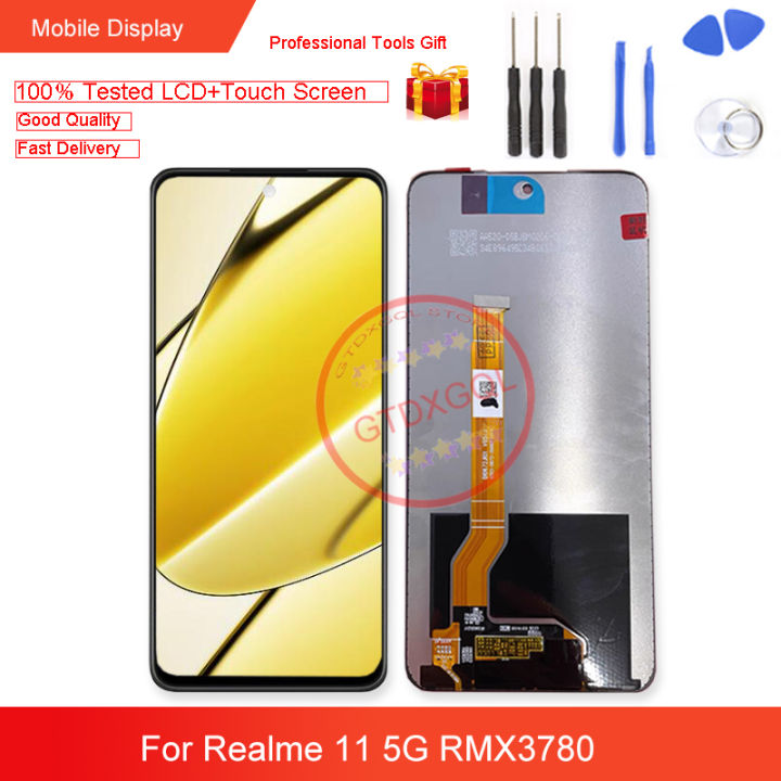 6.72นิ้วใหม่สำหรับ Realme 11 5G แผงสัมผัสหน้าจอ LCD RMX3780กระจกเทม ...