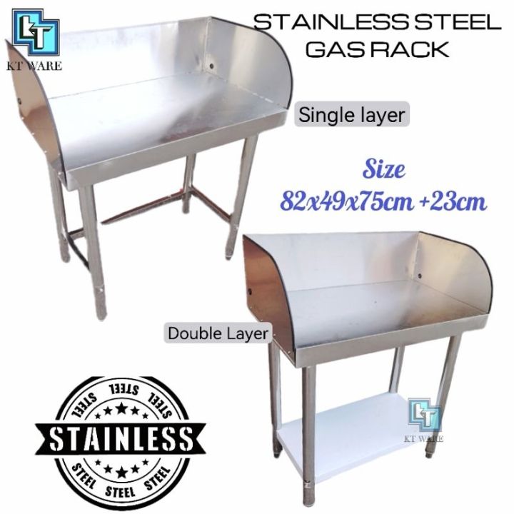 KT WARE Stainless Steel Stove Table Working table meja dapur double gas ...