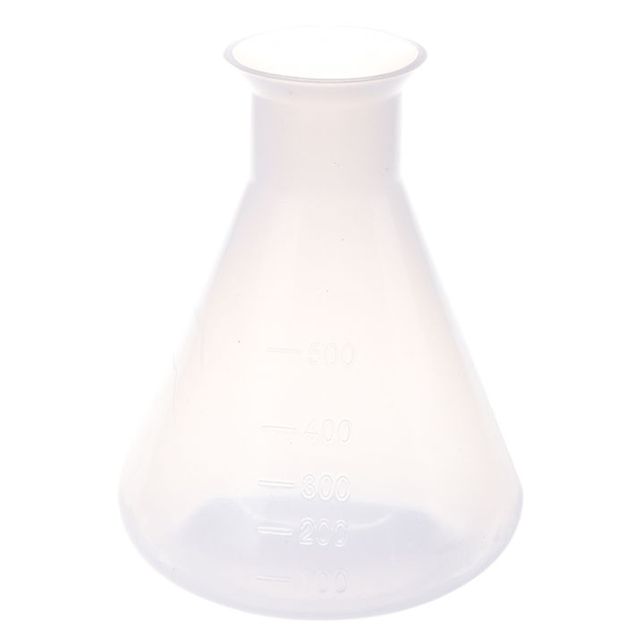 500ml Clear Plastic Laboratory Chemical Conical Flask Storage Bottle ...