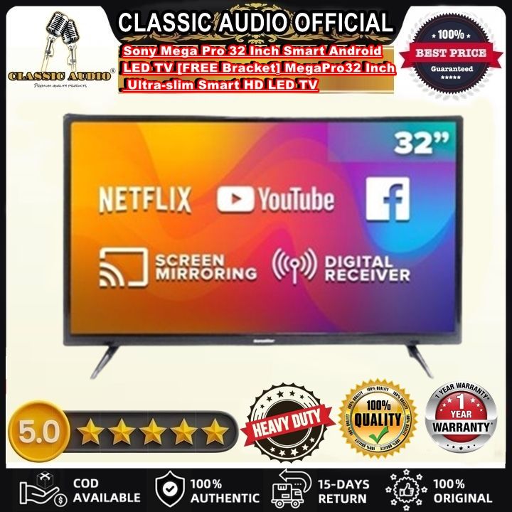 Sony Mega Pro by Classic Audio 32 Inch Smart Android LED TV [FREE ...