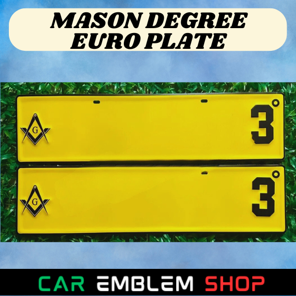 Euro Plate Mason Personalize and Custom Made Car License Plates | Lazada PH