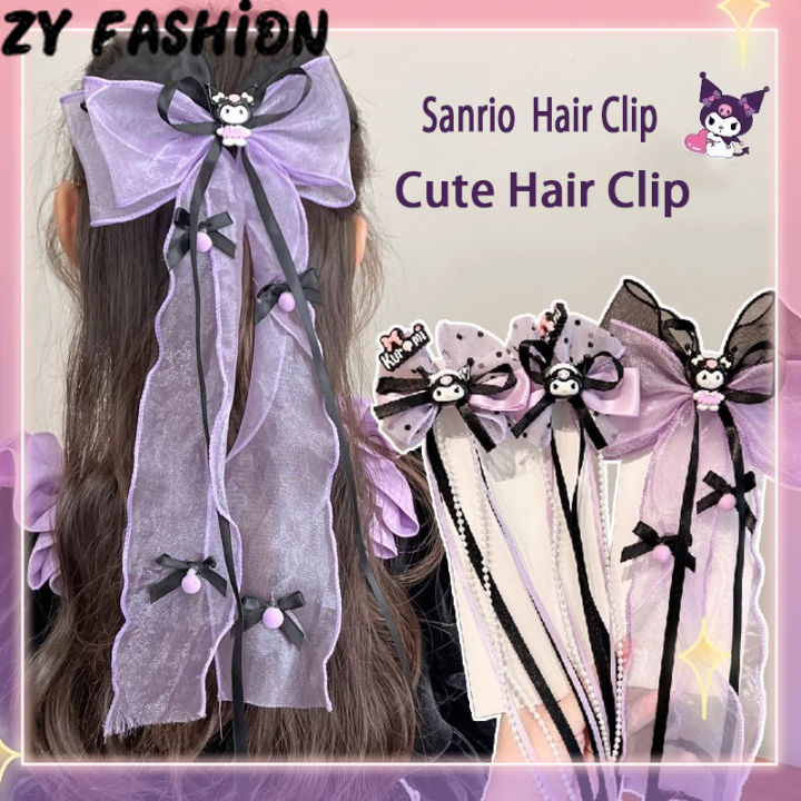 Zy Fahion Sanrio Cartoon Princess Mesh Bow Hair Clip for Kids Korean ...