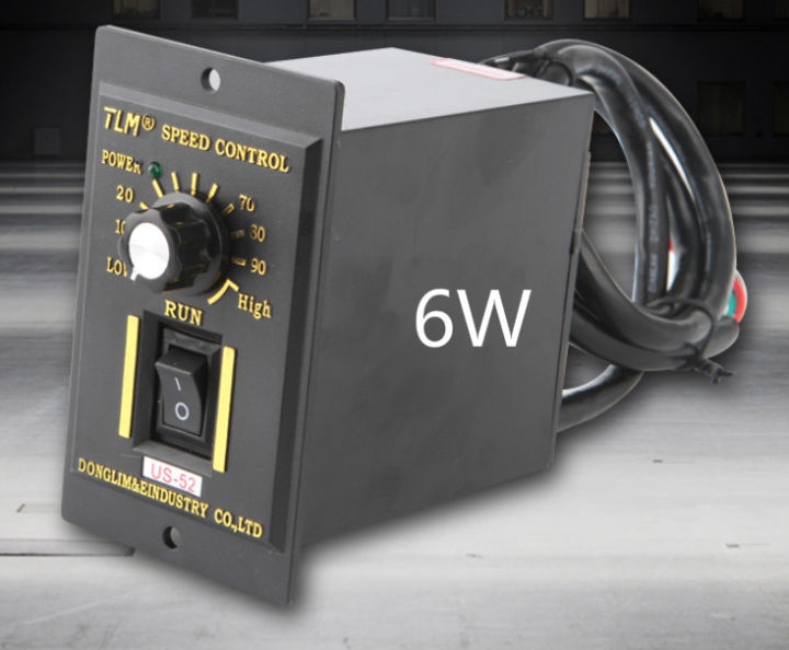 6W speed motor speed controller US52 220VAC speed control panel black ...