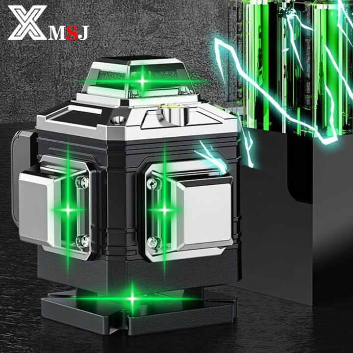 8/12/16 Lines 3D/4D Laser Level Green Line Self-Leveling 360 ...