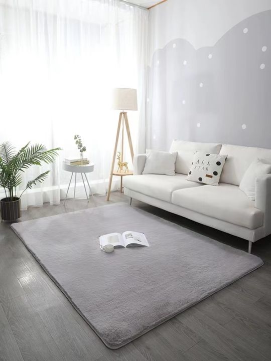 Duke Carpet Living Room 11 Colors Nordic Coral Velvet Solid Color Mat ...