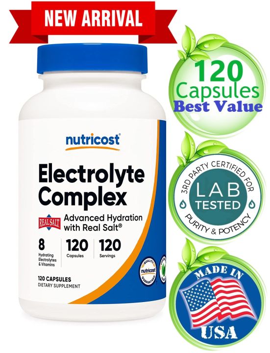 Real Electrolytes 120 Caps All 8 Electrolytes Complete + Vitamins ...