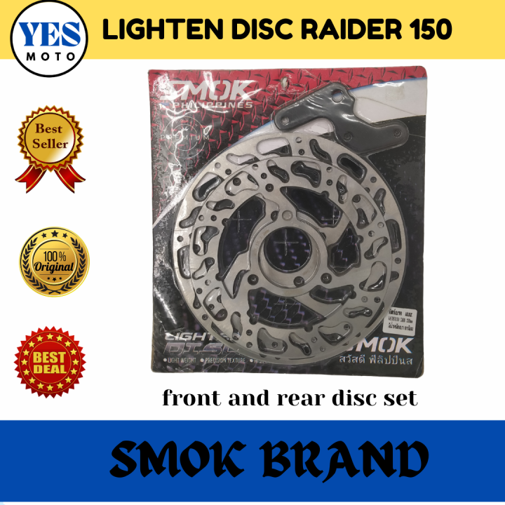 Front and Rear Lighten disc Raider 150 SMOK Brand | Lazada PH