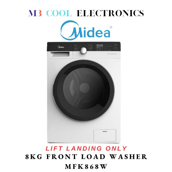 MIDEA MFK868W 8KG FRONT LOAD WASHER [WHITE] - 2 YEARS LOCAL WARRANTY ...