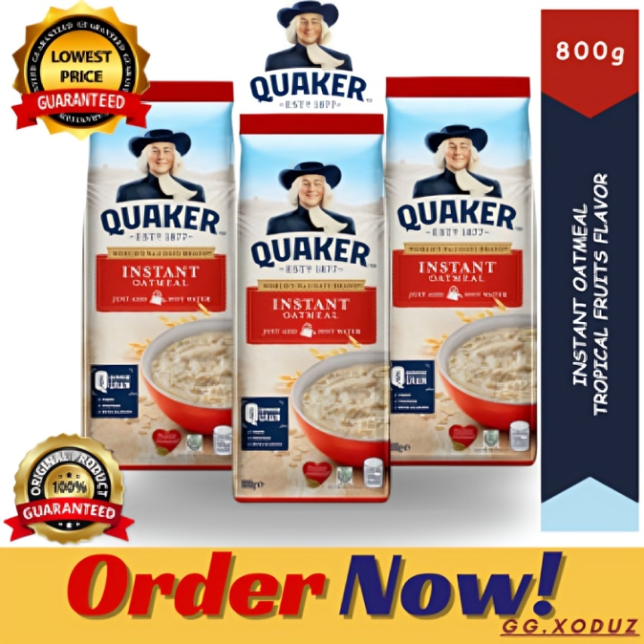 Authentic QUAKER Instant Oatmeal, Tropical Fruits Flavor 800grams WORLD ...