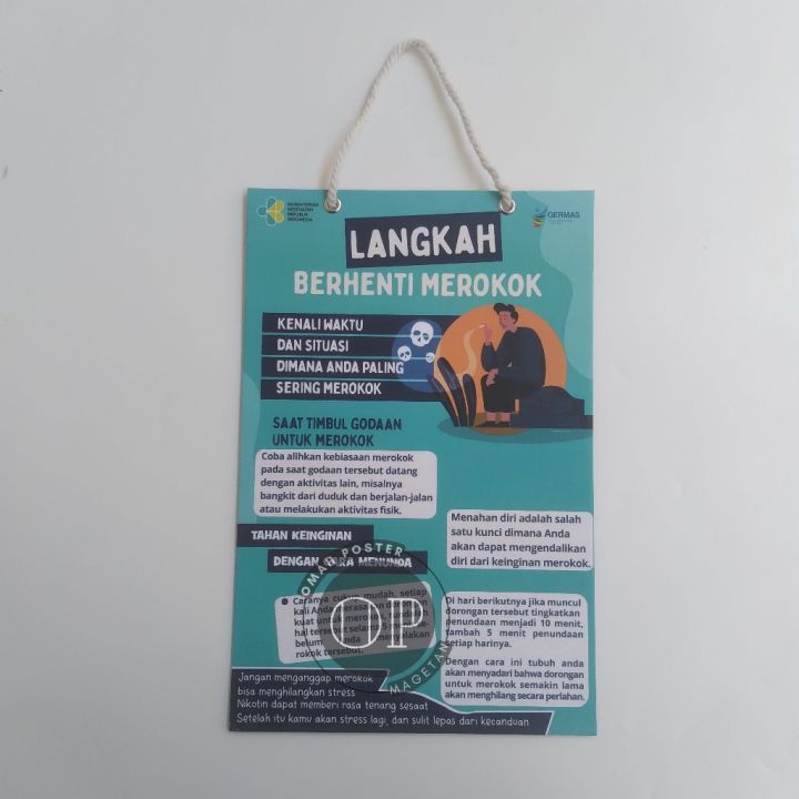 Hard Poster Langkah Berhenti Merokok - Hard Poster Bahaya Rokok - Hard ...